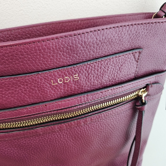 Lodis | Bags | Lodis Pippa Ns Crossbody Wine Burgundy Purple Pebbled ...